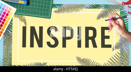 Inspire Positive Thinking Graphic Concept Stock Photo - Alamy