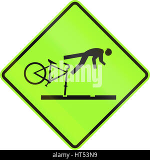 New Zealand road sign - Cyclists ahead Stock Photo - Alamy
