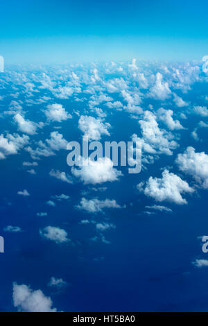 Cumulus clouds above Caribbean Sea in February Stock Photo - Alamy