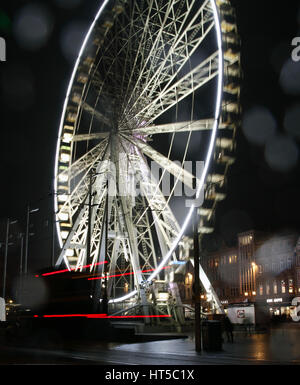 The Nottingham eye, ferris wheel in Nottingham's old market square ...