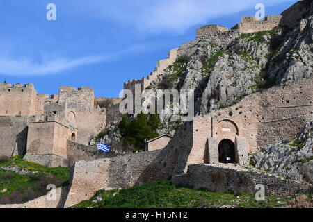 Acrocorinth (Greek: Ακροκόρινθος), "Upper Corinth", the acropolis of ...