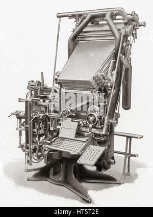 Linotype machine was a line casting machine used in printing sold by ...