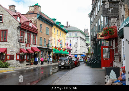 Old Quebec City on a Rainy Day Stock Photo - Alamy