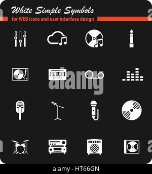 Music simply symbols for web and user interface Stock Vector Image ...