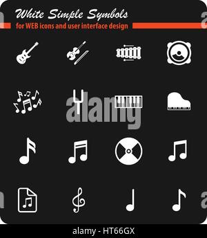 Music simply symbols for web and user interface Stock Vector Image ...
