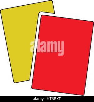 Yellow and red cards, illustration, vector, on a white background Stock ...