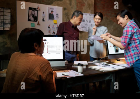 Working Job Career Casual Showing Stock Photo - Alamy