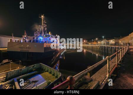 Perth Harbour at night, lower Friarton,Perth,Scotland,UK Stock Photo ...