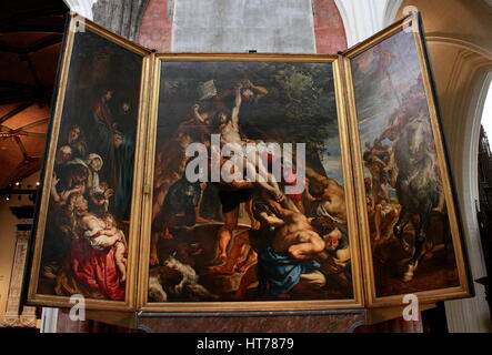 The Elevation of the Cross - Raising of the Cross, (Kruisoprichting - 1611) by Peter Paul Rubens ...