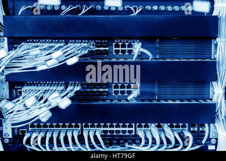 Rackmount LED console in server room data center Stock Photo - Alamy