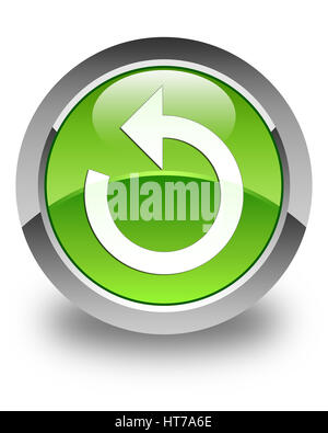 Refresh arrow icon isolated on 3d yellow round button abstract ...