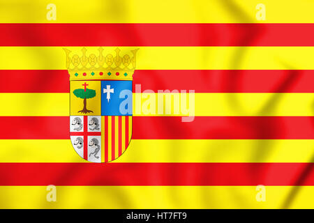 3D Aragon flag Stock Photo - Alamy