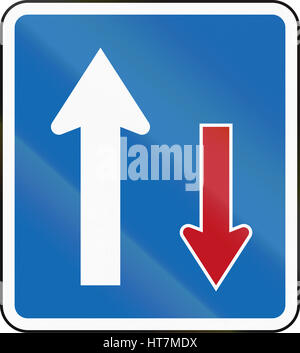 Road sign over the road with New Way word, 3D rendering Stock Photo - Alamy