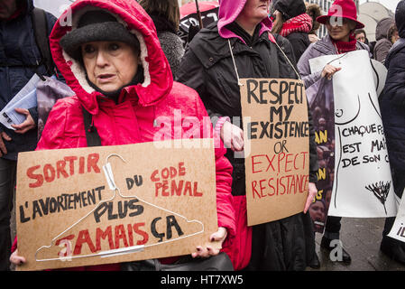 Brussels, Belgium. 08th Mar, 2017. Polish women, feminists and ...