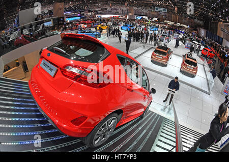 Geneva, Switzerland. 08th Mar, 2017. The main hall at the 87th Geneva ...