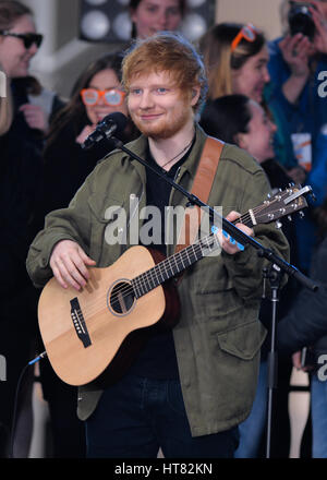 Ed Sheeran performs on NBC's "Today" show at Rockefeller Plaza on ...