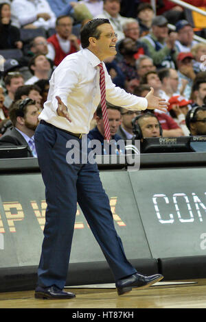 Nebraska head coach Tim Miles in action as Nebraska played Penn State ...