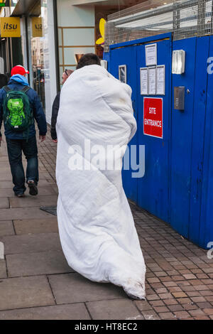 England, London, Soho, Homeless Man Walking on Pavement Stock Photo - Alamy