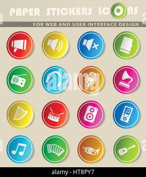 Music simply symbols for web and user interface Stock Vector Image ...