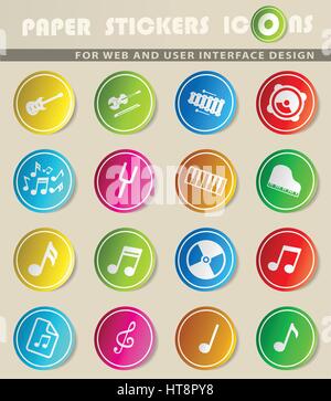 Music simply symbols for web and user interface Stock Vector Image ...