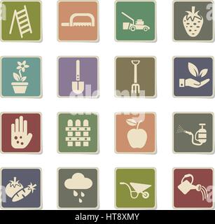 gardening web icons for user interface design Stock Vector Image & Art ...