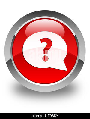 Question mark bubble icon isolated on 3d cyan blue round button ...