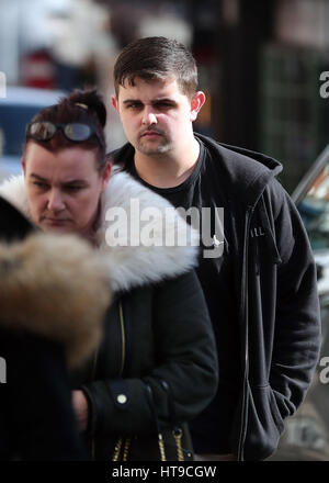 Ashley Cooke, the boyfriend of Shana Grice, arrives at Lewes Crown ...