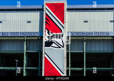 Ball State University, Muncie IN with green rooftop and parking garage ...