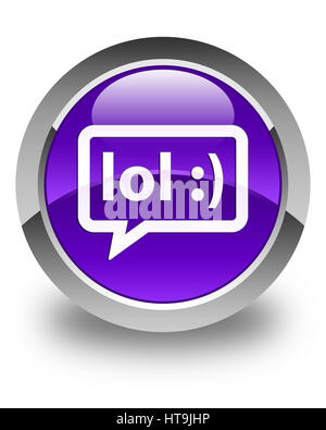 LOL bubble icon isolated on glossy red round button abstract ...