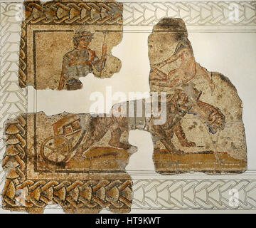 Bacchus, Roman God of wine, mosaic pavement, Roman Stock Photo - Alamy