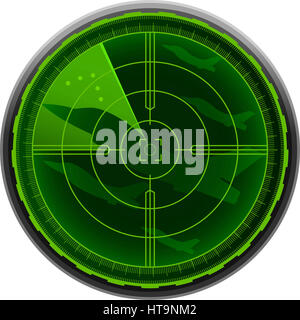 Helicopter Radar Screen vector illustration Stock Photo - Alamy