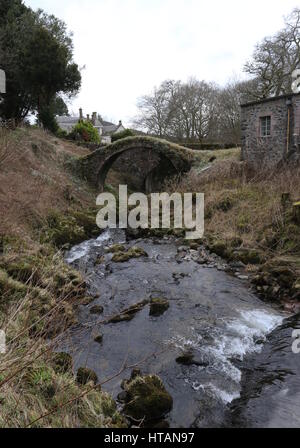 Old bridge over Shaggie Burn Monzie Perthshire Scotland March 2017 ...