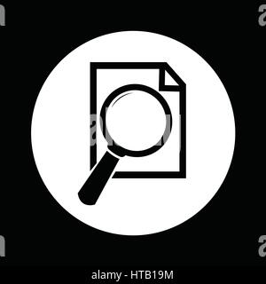 magnifying glass and sheet notebook Stock Vector Image & Art - Alamy