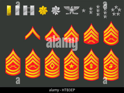 US air force ranks vector illustration Stock Photo - Alamy