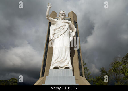 Portrait view of the El Santisimo Jesus Statue near Bucaramanga ...