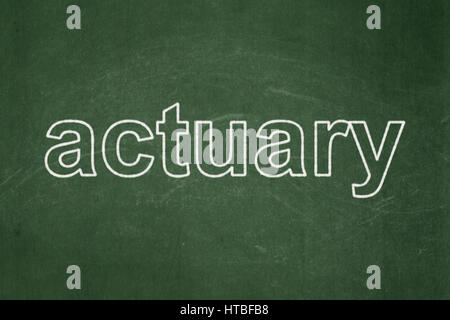 Insurance concept: Actuary on chalkboard background Stock Photo - Alamy