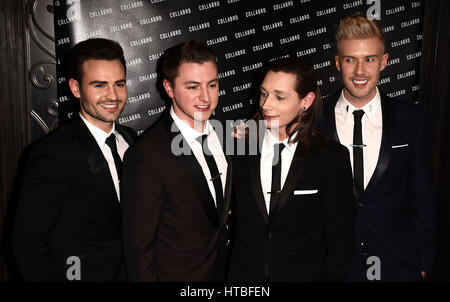 London, UK. Collabro - Michael Auger, Jamie Lambert, Richard Hadfield ...