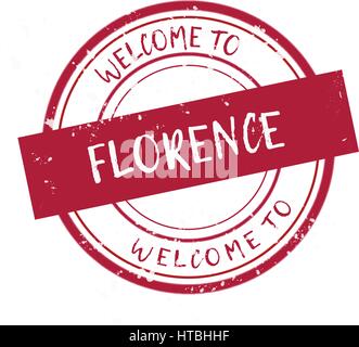 Florence stamp. welcome to Florence red sign Stock Vector Image & Art ...