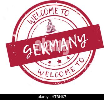 welcome to Germany stamp Stock Vector Image & Art - Alamy
