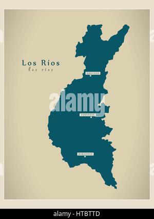 Map of Ecuador with the provinces, Los Rios is highlighted Stock Vector ...