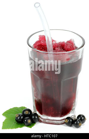 homemade black currants ice slush isolated on white background Stock ...