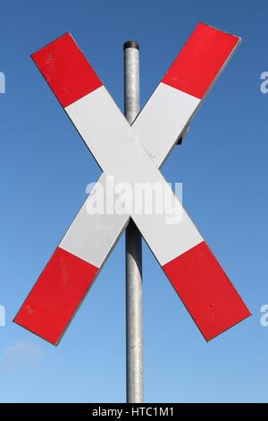German road sign: give priority to rail transport Stock Photo - Alamy