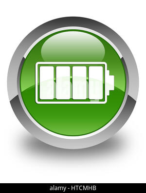 Battery icon isolated on glossy red round button abstract illustration ...