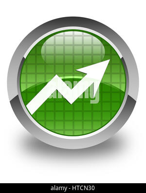 Green Graph moving up chart as growth and business success 3d render ...