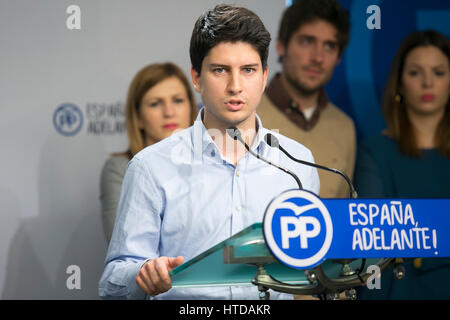 Madrid, Spain. 10th Mar, 2017. Diego Gago during a press conference ...