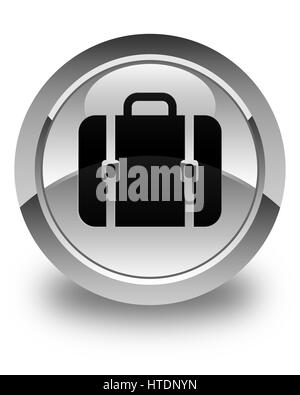 Bag icon isolated on glossy blue round button abstract illustration ...