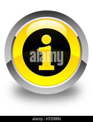 Info icon isolated on glossy green round button abstract illustration ...
