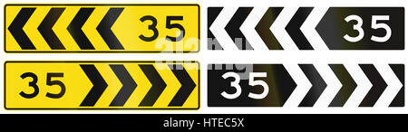 A collection of New Zealand road signs - Temporary directions for ...