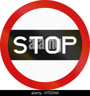 Regulatory road sign in Zimbabwe - Give way Stock Photo - Alamy