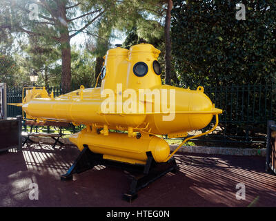 MONACO, MONTE CARLO. Yellow submarine in front of the Oceanographic ...